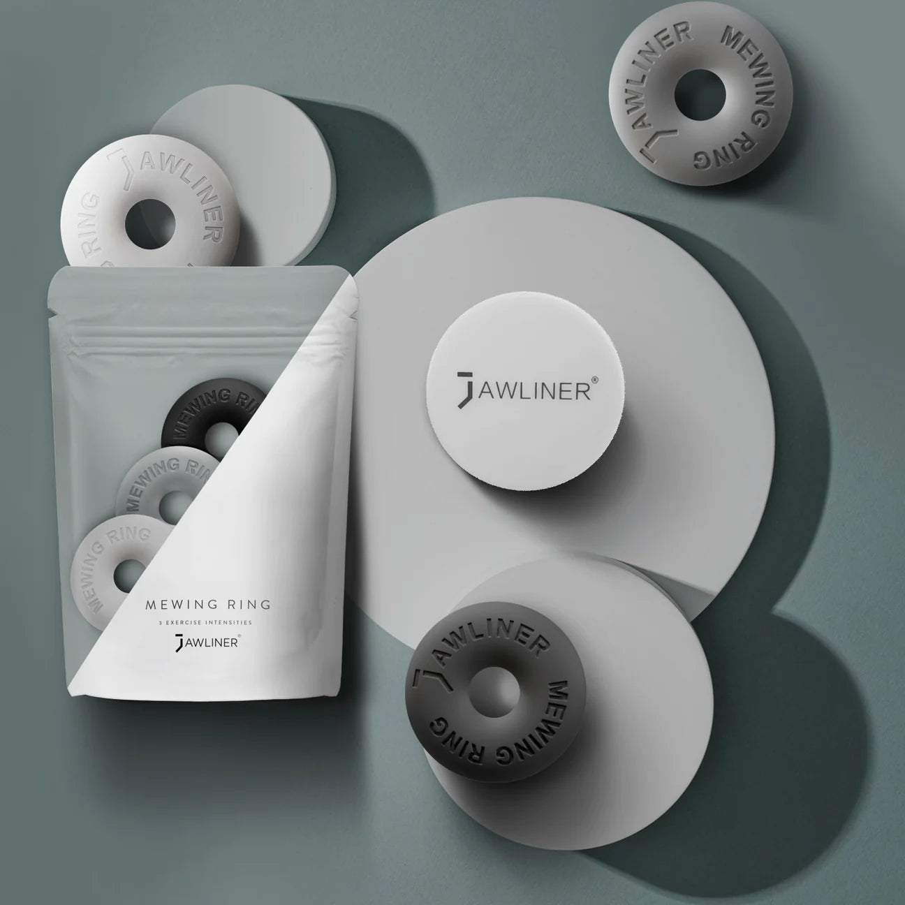 JAWLINER® Mewing Ring - Get A Chiseled Jawline - 3 Exercise Intensities ...