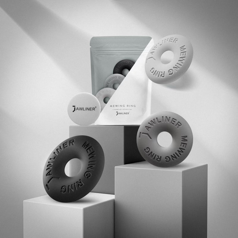 JAWLINER® Mewing Ring - Get A Chiseled Jawline - 3 Exercise Intensities ...